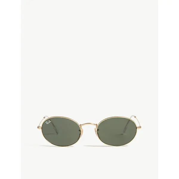 Ray-ban Oval-frame Sunglasses - Gold