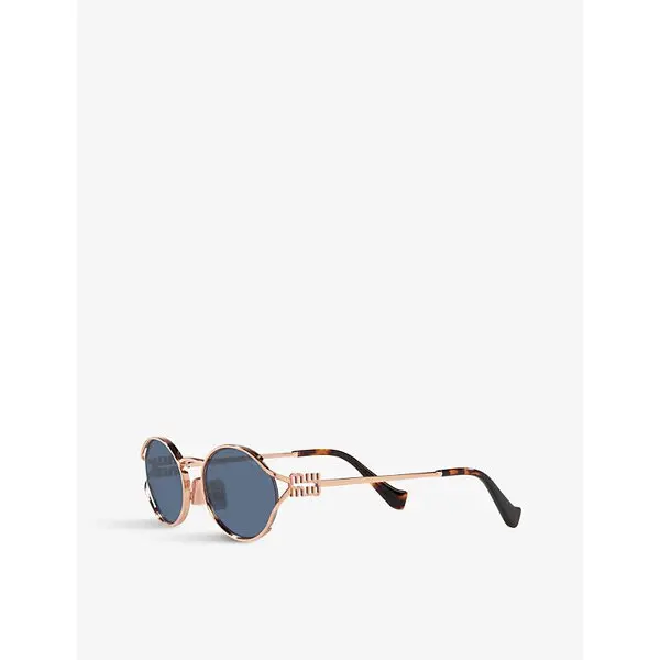 Miu Miu Mu 52ys Round Sunglasses - Pink