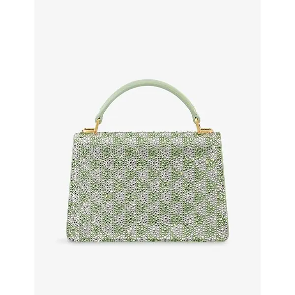 BVLGARI Serpenti Forever Suede Top-handle Bag - Green