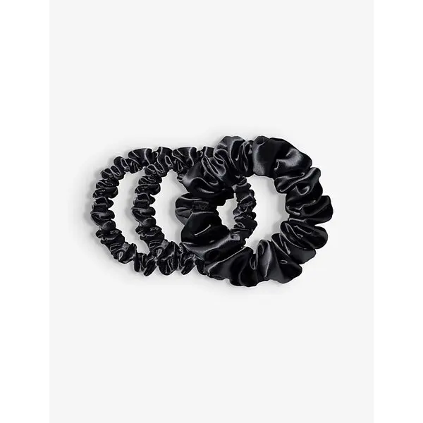 Slip Pack Of Three Silk Scrunchies - One-color