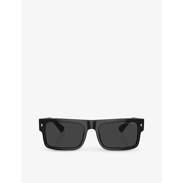 Prada Rectangle-frame Sunglasses - Black