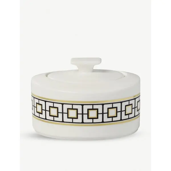 VILLEROY & BOCH Metrochic Premium Bone Porcelain Sugar Bowl With Lid 12cm - Multi Coloured