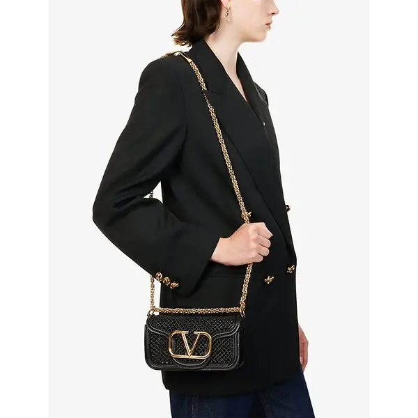 Valentino Garavani Loco Chain-strap Leather Shoulder Bag