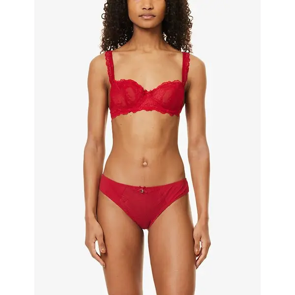 AUBADE Danse Des Sens Floral-embroidered Lace Bra