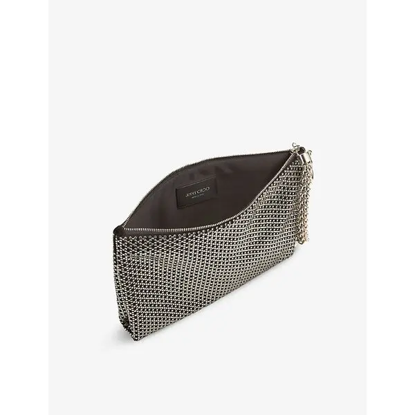 JIMMY CHOO Callie Crystal-embellished Leather Shoulder Bag