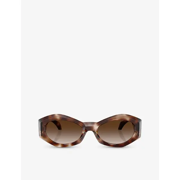 Versace Ve4466u Irregular-frame Injected Sunglasses - Brown