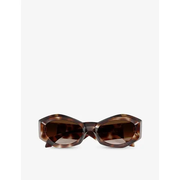 Versace Ve4466u Irregular-frame Injected Sunglasses - Brown