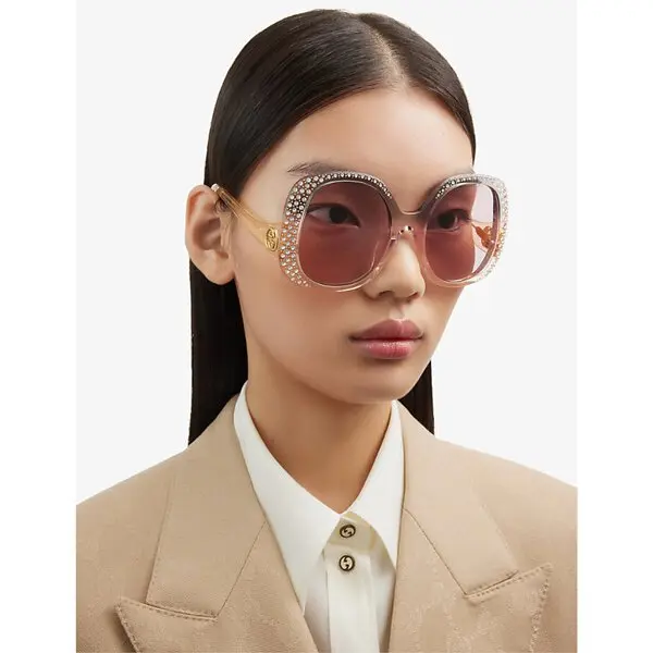 Gucci Round-frame Polyamide Sunglasses