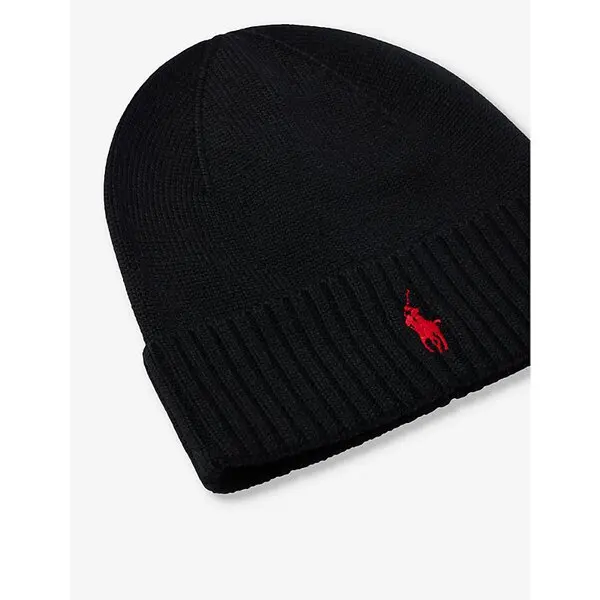 Polo Ralph Lauren Brand-embroidered Wool Beanie - Polo Black