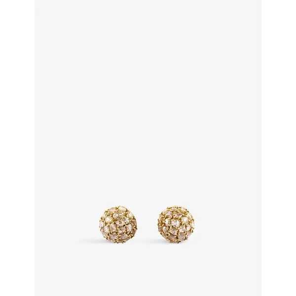 LA MAISON COUTURE Ritika Ravi 18ct Yellow And 3.29ct Polki Diamond Earrings - Gold