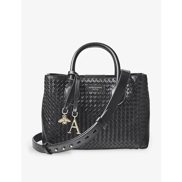 ASPINAL OF LONDON Midi London Leather Tote Bag - Black