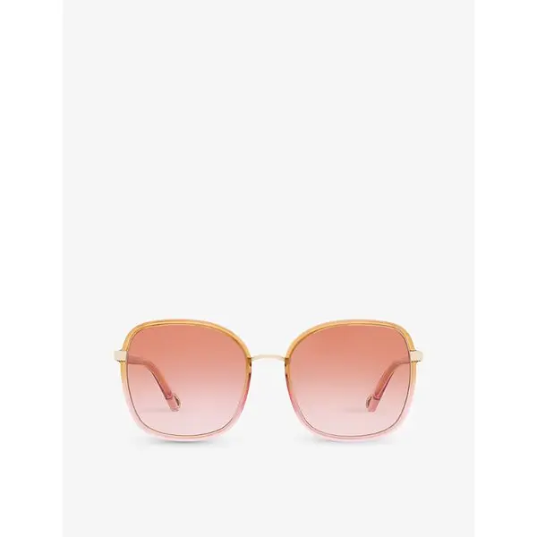 Chloé Ch0031s Square-frame Sunglasses - Yellow