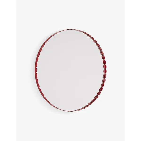 HAY Muller Van Severen Arcs Round Mirror 60cm - Red