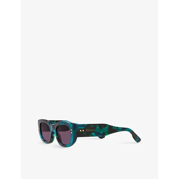 Gucci Rectangle-frame Acetate Sunglasses