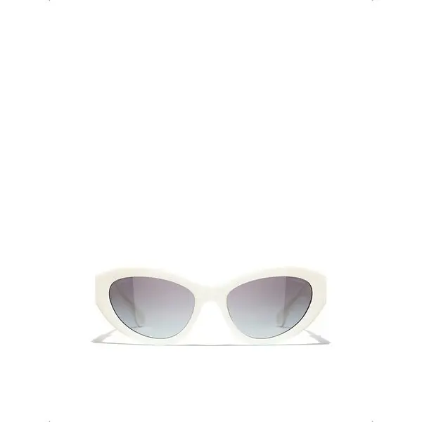 Chanel Ch5513 Cat-eye Sunglasses - White