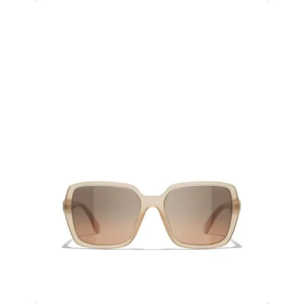 Chanel Rectangle Sunglasses - White
