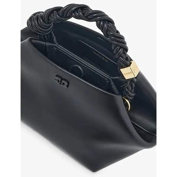 GANNI Small Leather Top-handle Bag - Black