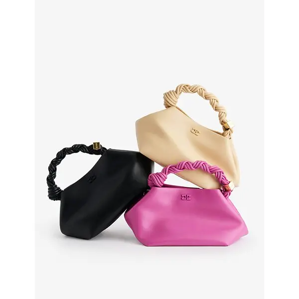 GANNI Small Leather Top-handle Bag - Black