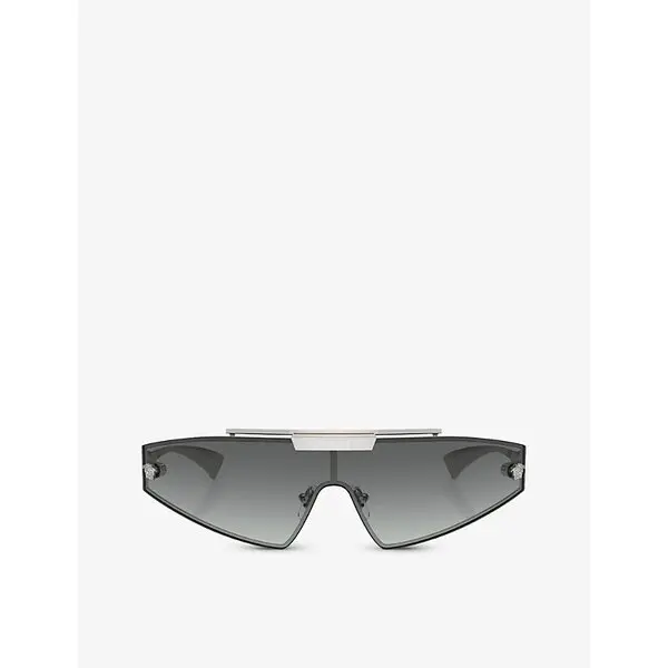 Versace Ve2265 Logo-embellished Sunglasses - Silver