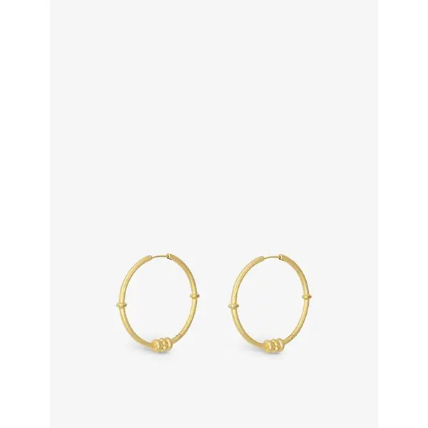LA MAISON COUTURE Miphologia Vintage 18ct Yellow -plated Hoop Earrings - Gold