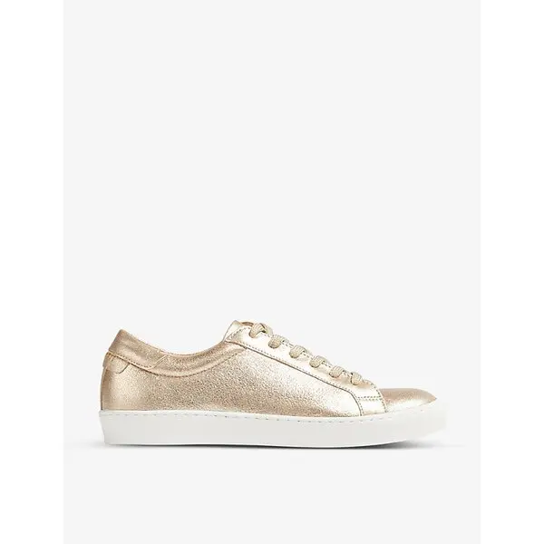 Lk Bennett Gold Ladies Trainers Lk Bennett Jasper Low-Top Metallic
