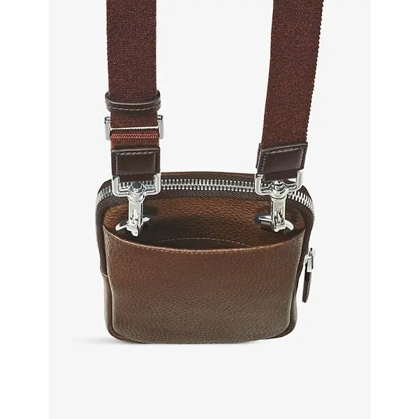 ASPINAL OF LONDON Reporter Logo-embossed Front-pocket Leather Phone Case