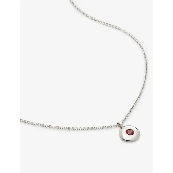 Monica Vinader Birthstone Sterling-silver Necklace - Sterling Silver