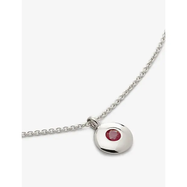 Monica Vinader Birthstone Sterling-silver Necklace - Sterling Silver