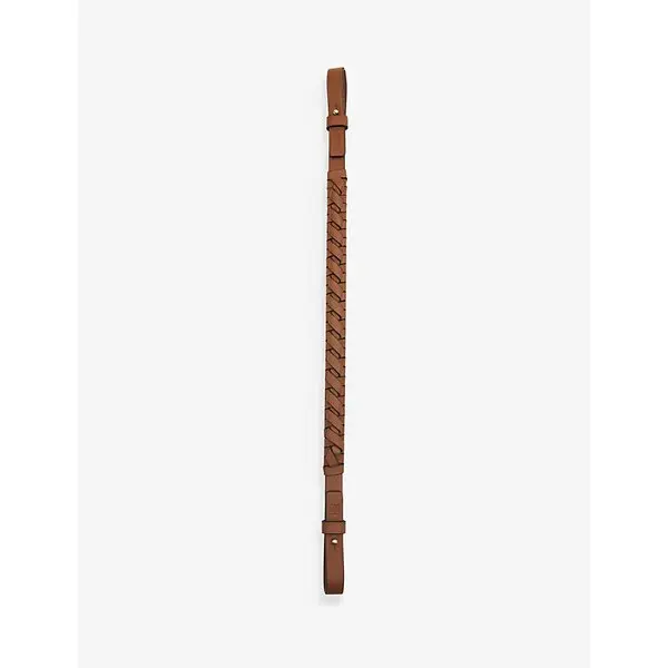 Loewe Braided Leather Bag Strap - Tan