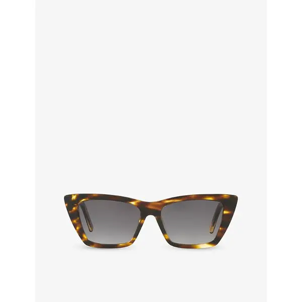 Saint Laurent Sl276 Mica Cat-eye Sunglasses - Brown
