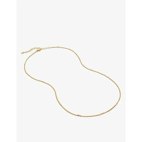 Monica Vinader Curb Twist 18ct Gold-plated Vermeil Sterling-silver Necklace - Yellow Gold