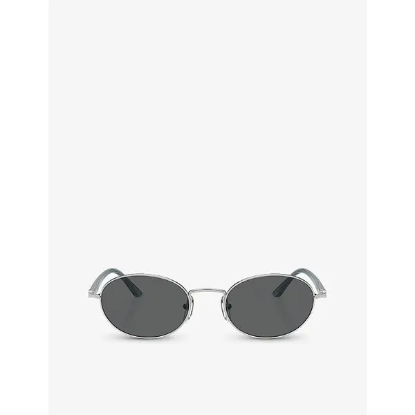 Persol Po1018s Ida Round-frame Sunglasses - Silver