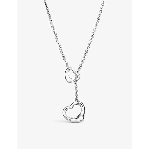 Tiffany & Co. Elsa Peretti Open Heart Lariat Necklace - Silver