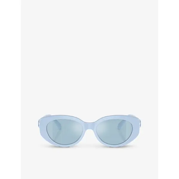 SWAROVSKI Sk6002 Oval Sunglasses - Blue