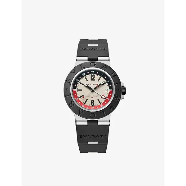 BVLGARI Aluminium Gmt Automatic Watch - Black