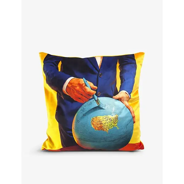 SELETTI Wears Toiletpaper Globe Cushion Cover 50cm X 50cm - One-color