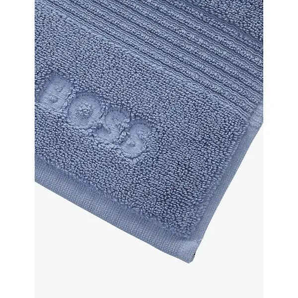 BOSS Logo-embroidered Cotton Bathmat 60cm