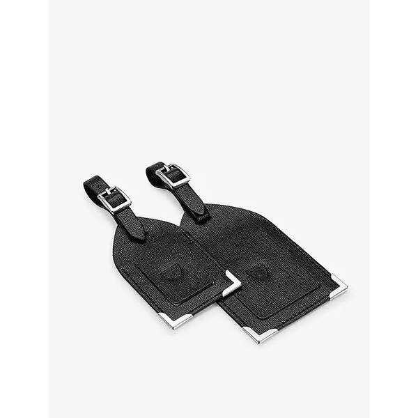 ASPINAL OF LONDON Leather Luggage Tag Set Of Two