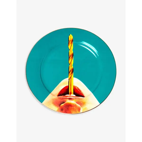SELETTI Wears Toiletpaper Graphic Porcelain Plate 27cm - One-color
