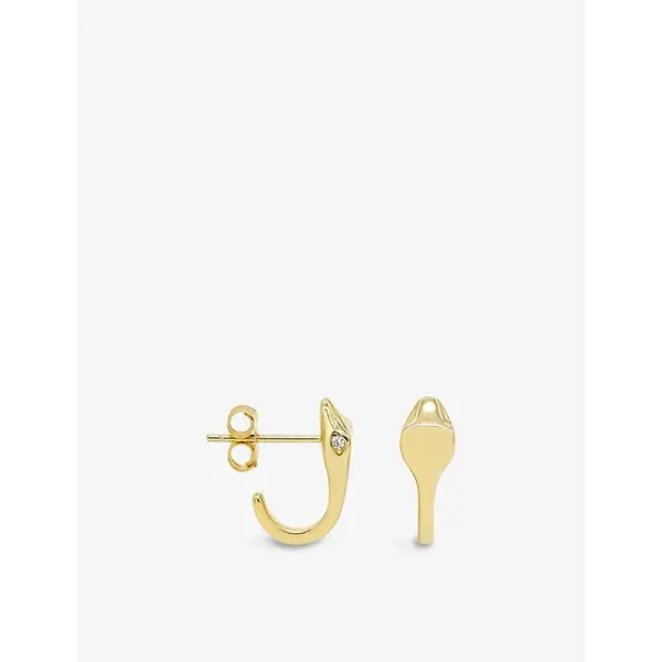 LA MAISON COUTURE Miphologia Snake Stud Earrings - Gold