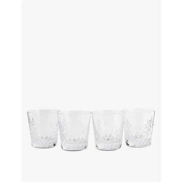 SOHO HOME Barwell Diamond-cut Crystal Tumblers Set Of Four - One-color
