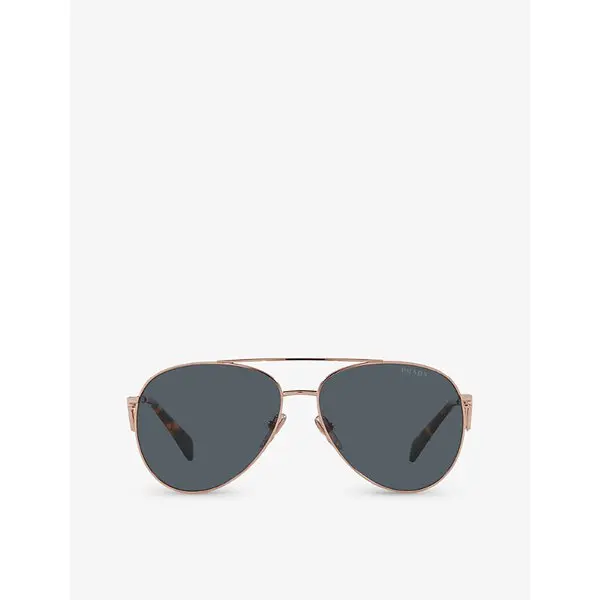 Prada Pr 73zs Pilot Sunglasses - Gold