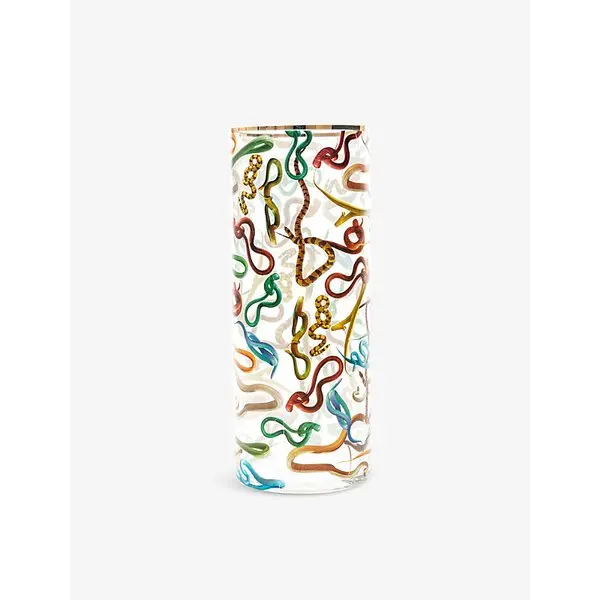SELETTI Wears Toiletpaper Snakes Cylindrical Glass Vase 50cm - One-color