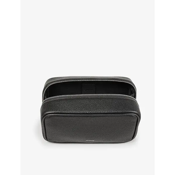 Sandro Grained Faux-leather Wash Bag