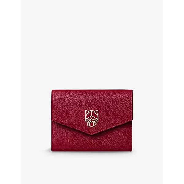 CARTIER Panthère De Leather Wallet - Burgundy