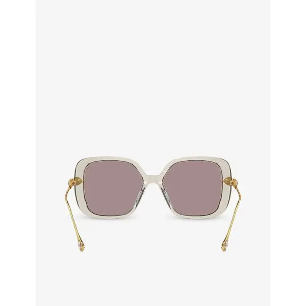 SWAROVSKI Sk6011 Square-frame Sunglasses - Nude