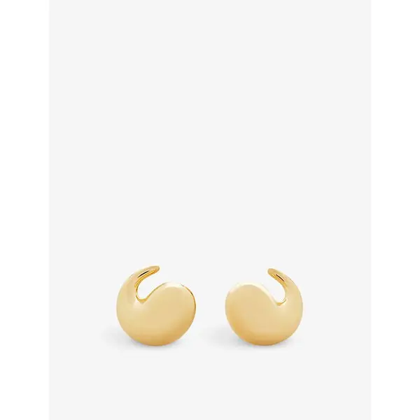 Monica Vinader Nura Wrap Vermeil Earrings - Yellow Gold