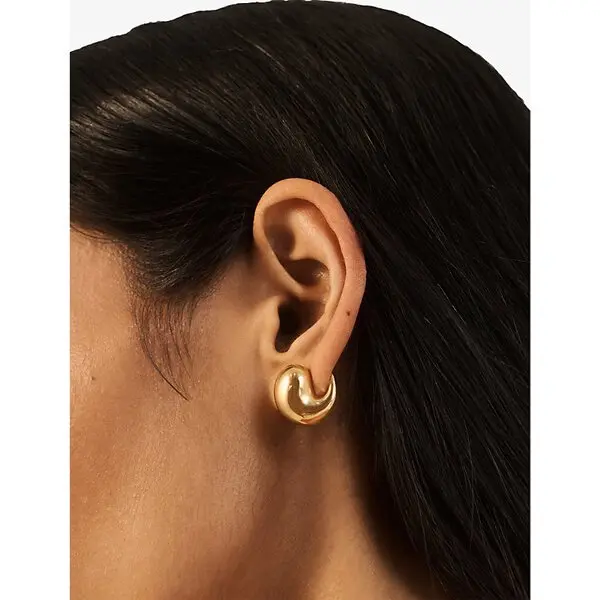 Monica Vinader Nura Wrap Vermeil Earrings - Yellow Gold