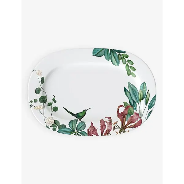 VILLEROY & BOCH Avarua Floral Porcelain Oval Platter 41cm - One-color