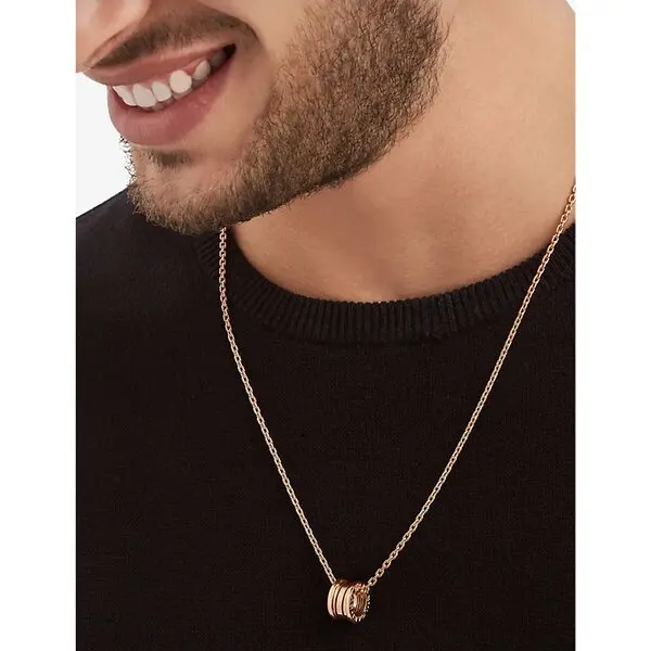 BVLGARI B.zero1 18ct Pendant Necklace - Rose Gold